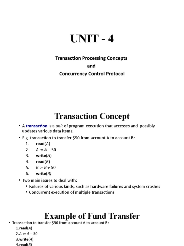 Unit 4 Pdf Database Transaction Data Management