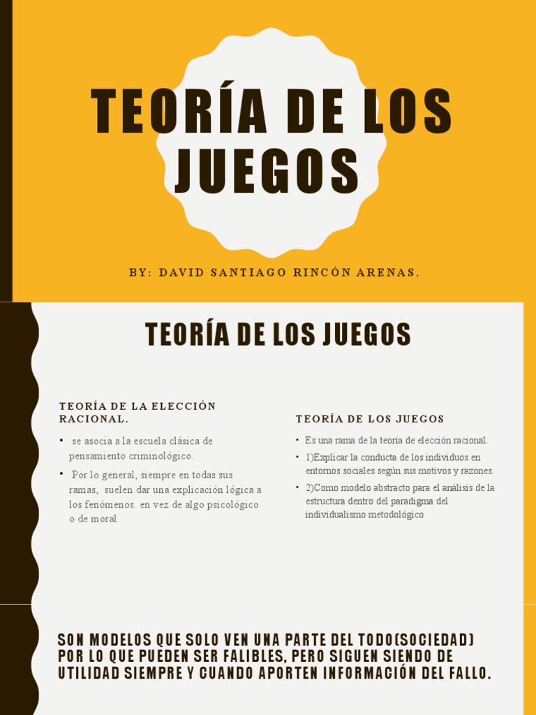 Teoría de Los Juegos | PDF | Teoría de juego | Racionalidad