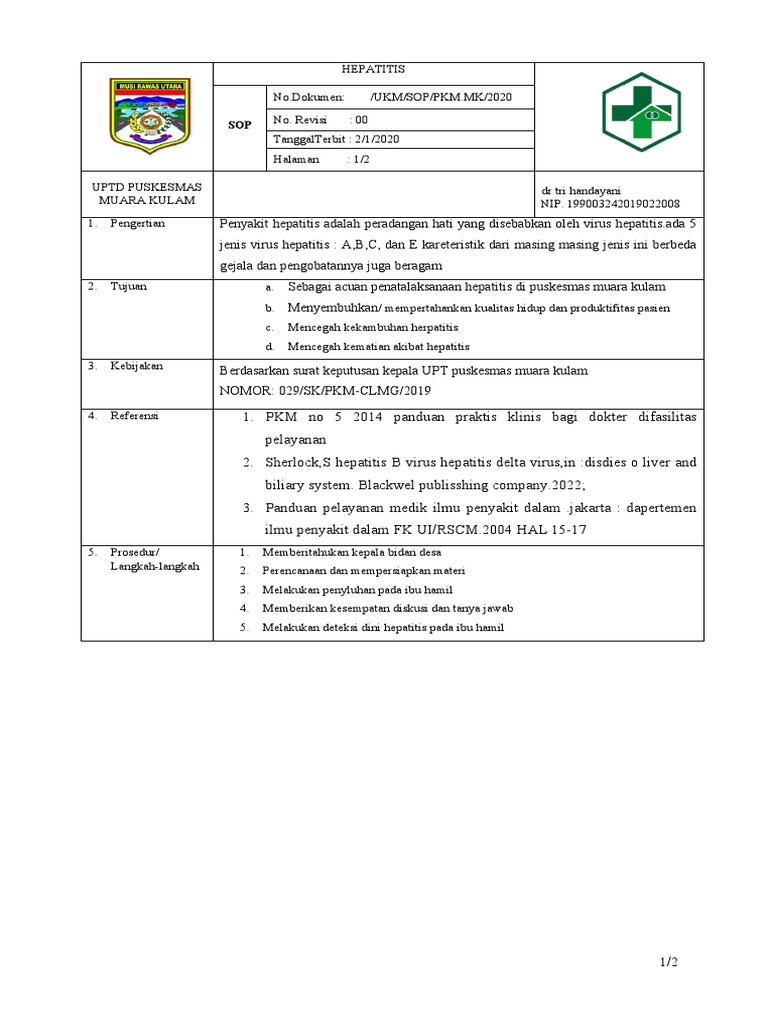 Sop Hepatitis | PDF