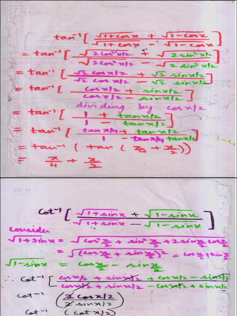 Inverse Trigonometric Pdf