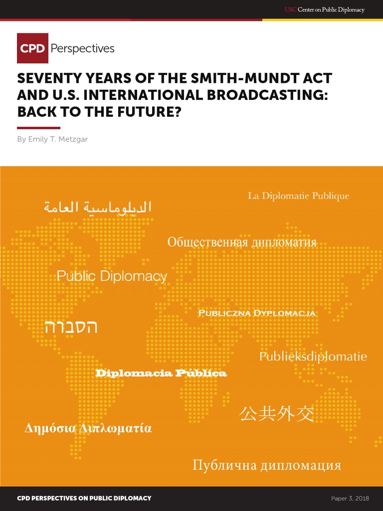Smith Mundt Act | PDF | Public Sphere