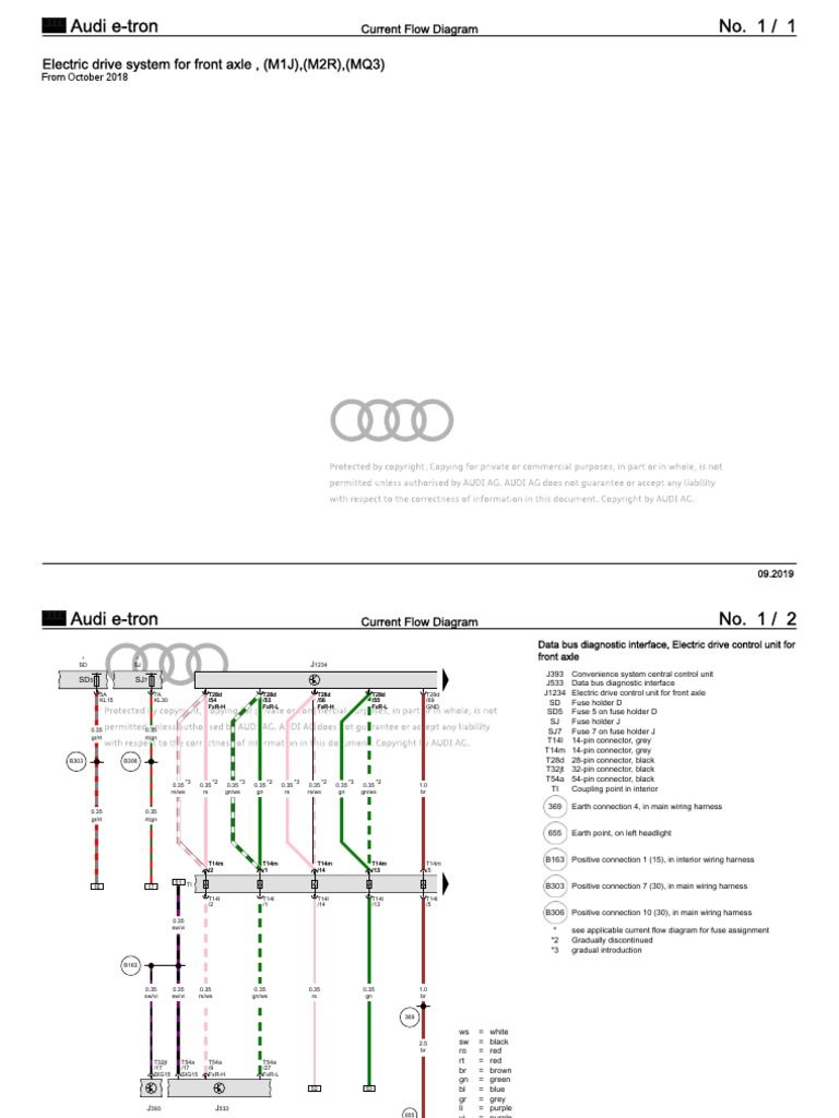 Audi e-tron Electric Drive Diagrams | PDF | Vehicle Technology ...