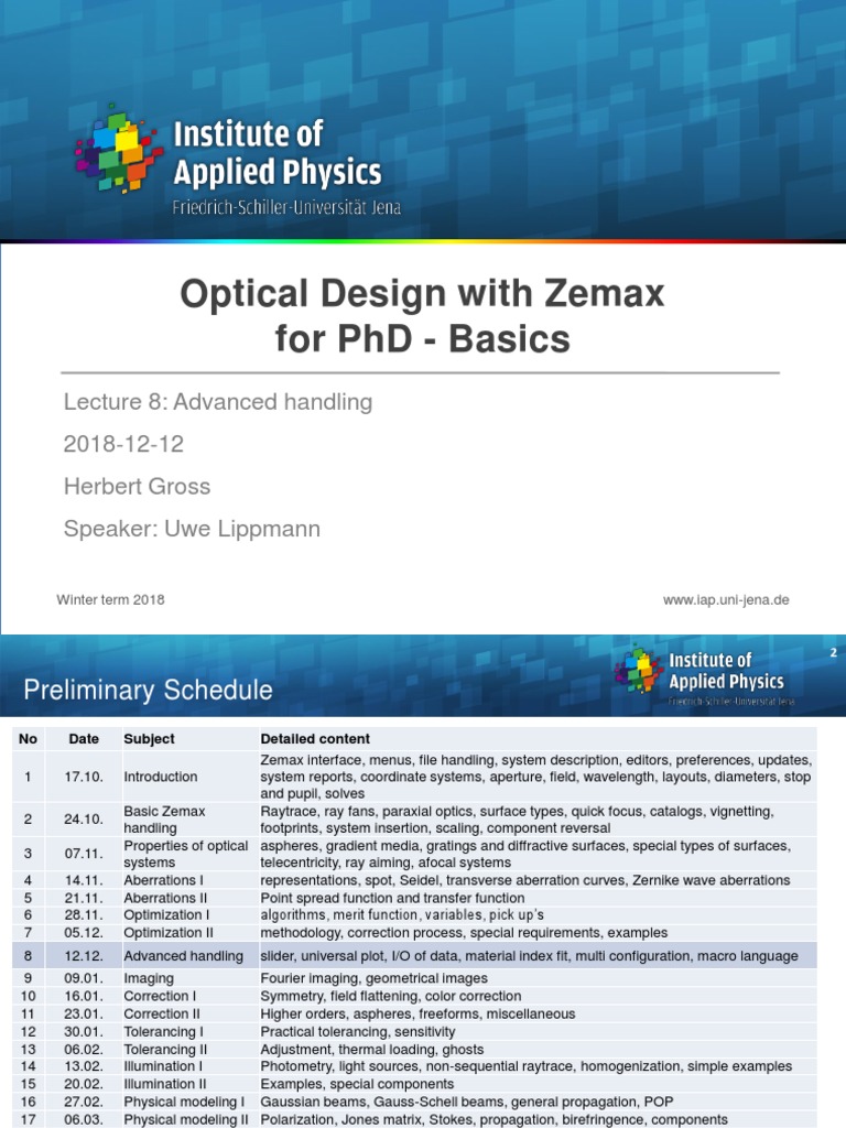 Vdocuments - MX Optical Design With Zemax For PHD Basics Iapuni Jenade Designforphd | PDF ...