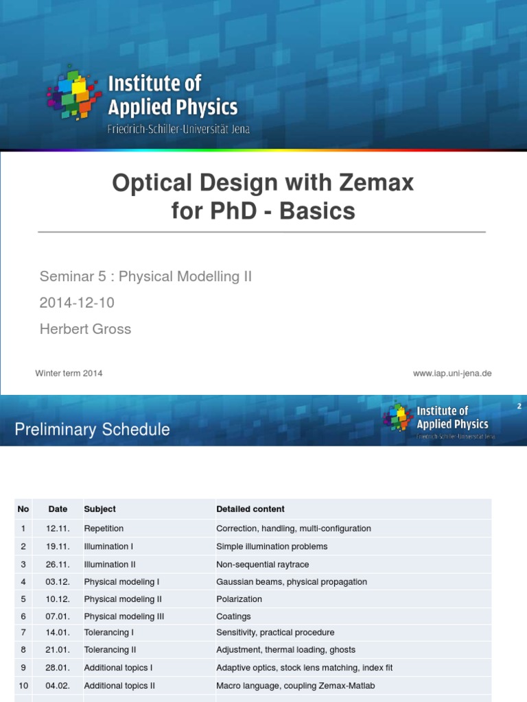 Vdocuments - MX Optical Design With Zemax For PHD Basics | PDF