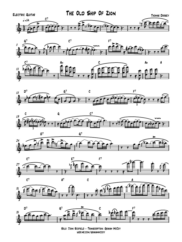 John Scofield - The Old Ship of Zion | PDF