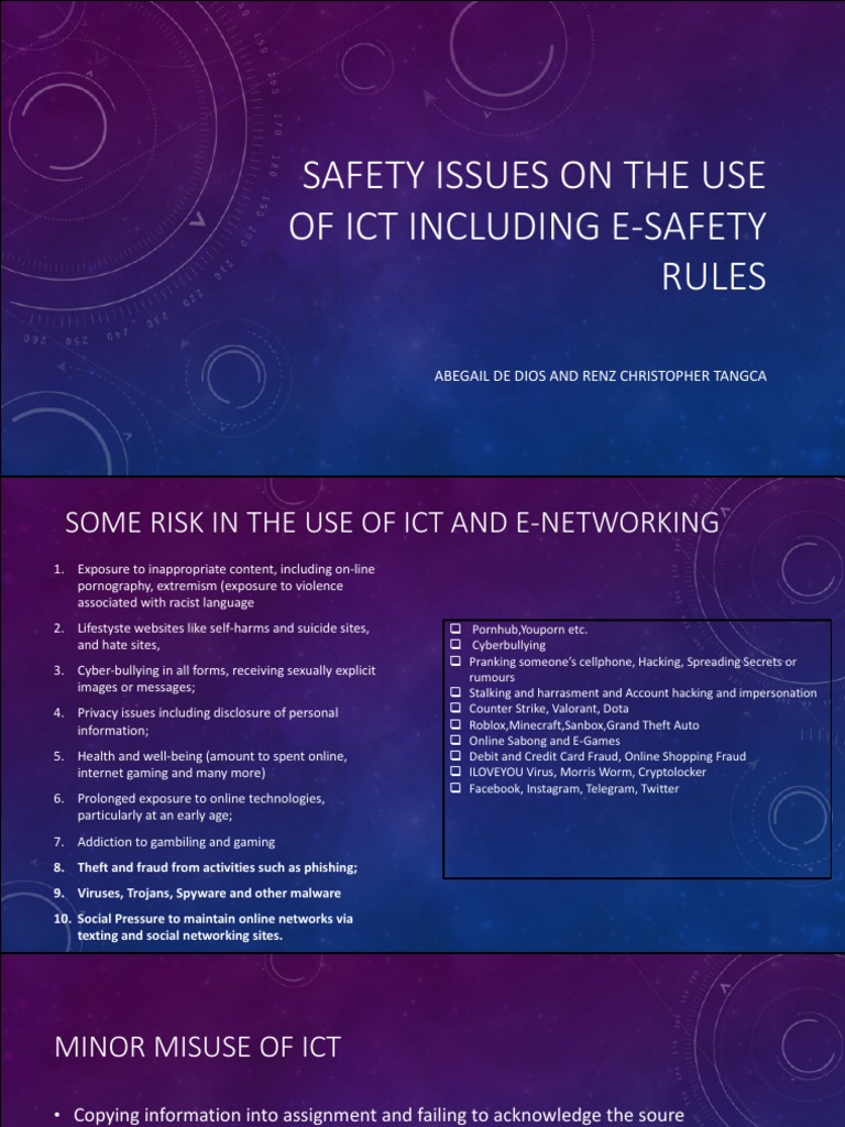Safety and Issues | PDF | Educational Technology | Computer Network