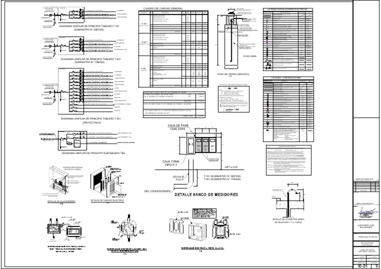 Detalles Cdro Cargas Unifilares | PDF | Ingenieria Eléctrica | Poder (Física)