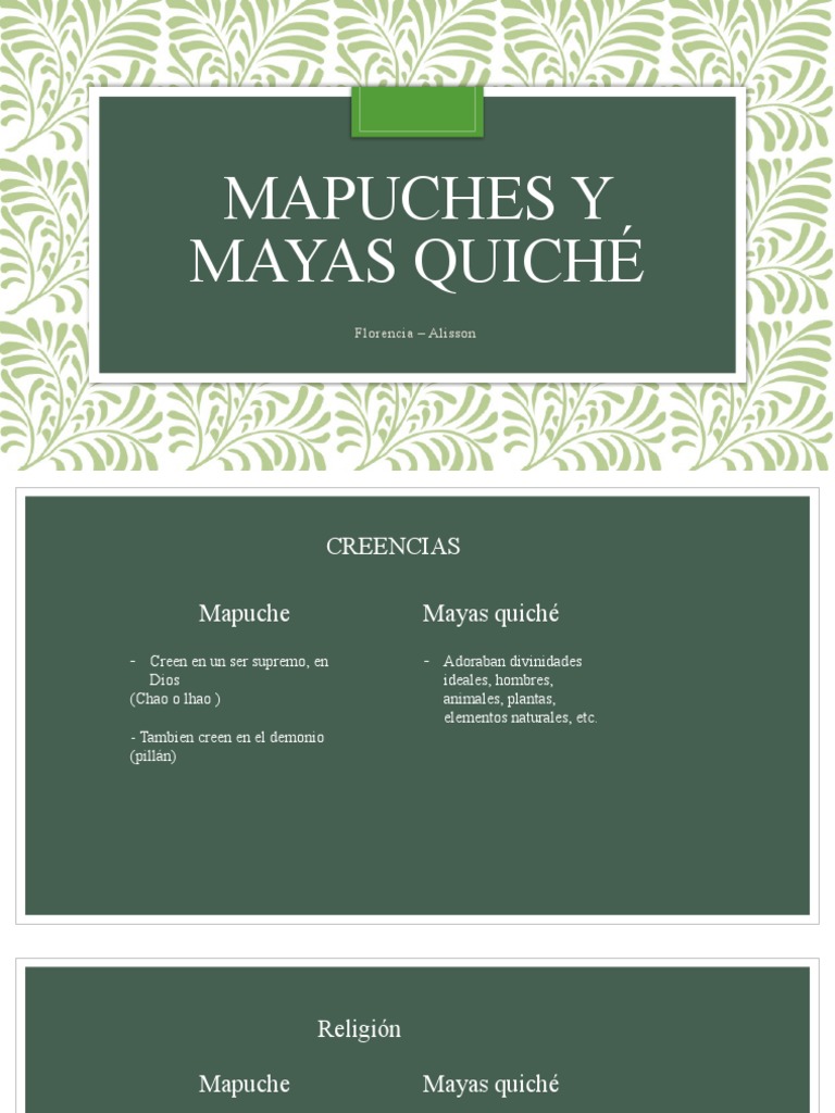 Mapuches y Mayas Quiché | PDF