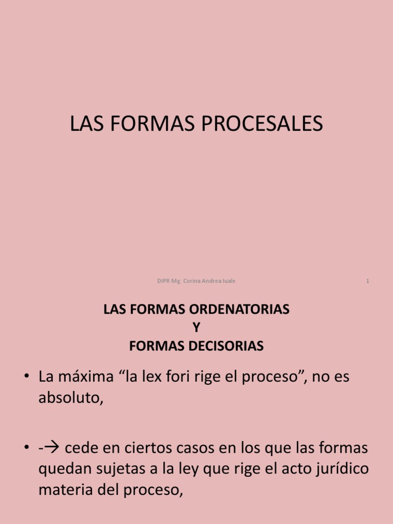 1.F Formas Procesales | PDF | Ley Pública | Gobierno