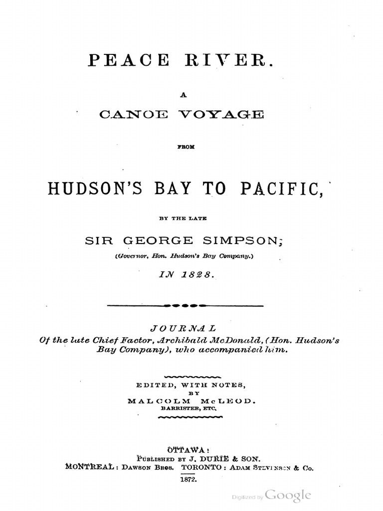 Sir George Simpson's Canoe Voyage | PDF | Earth Sciences