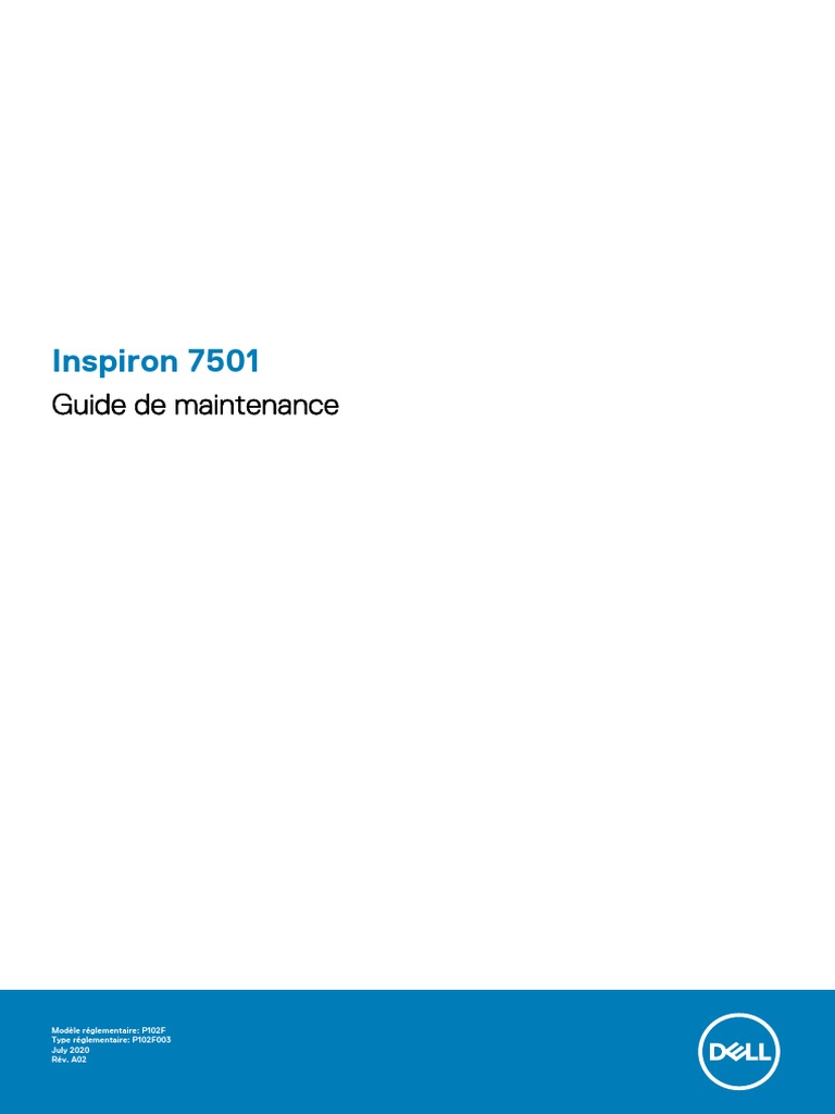 Dell Inspiron 7501 Manual | PDF | Décharge électrostatique | Clavier d ...