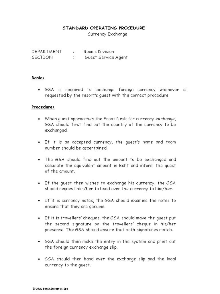 Currency Exchange | PDF