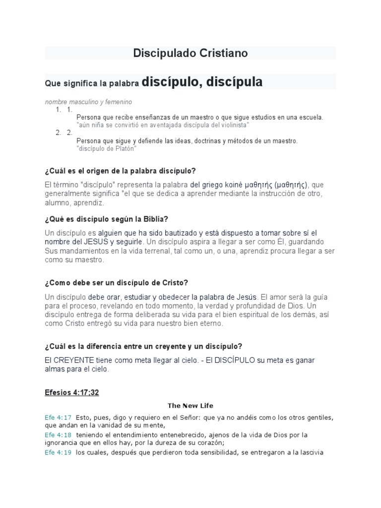 Discipulado Cristiano | Descargar gratis PDF | Cristo (título) | Jesús