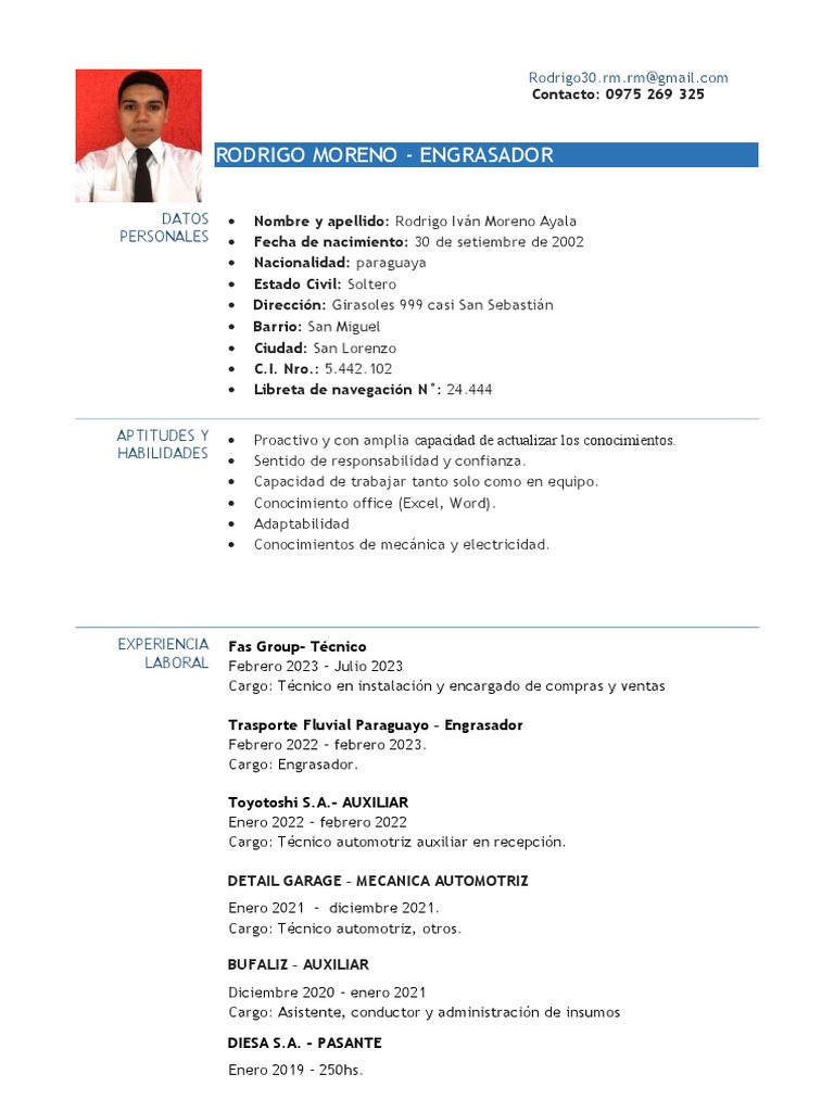 CV Rodrigo Moreno | PDF