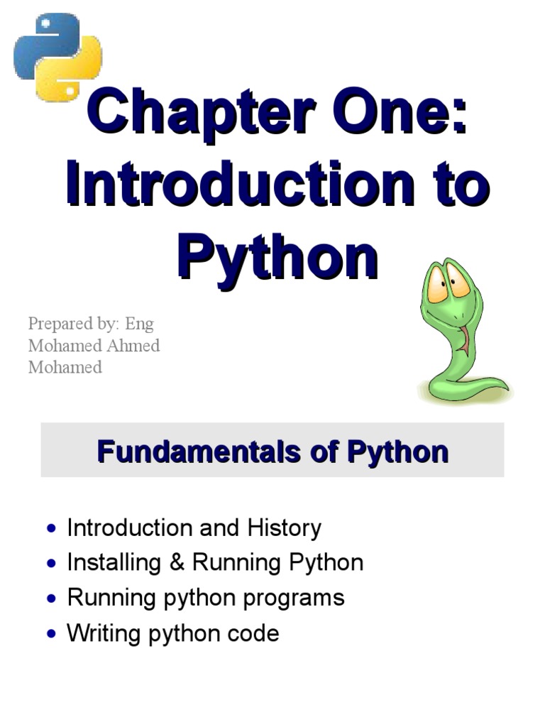 Chapter One | PDF | Python (Programming Language) | Integrated Development Environment