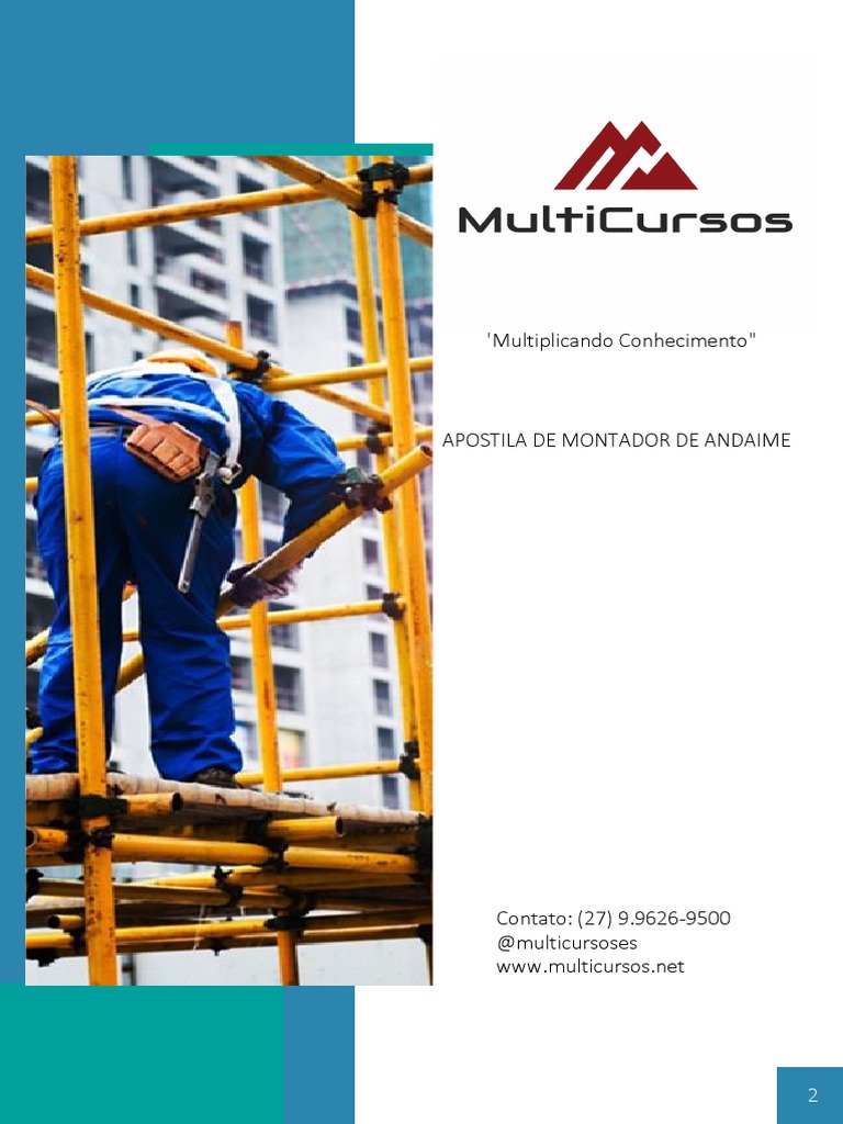 Nova Apostila Andaime Pdf Andaime Equipamento