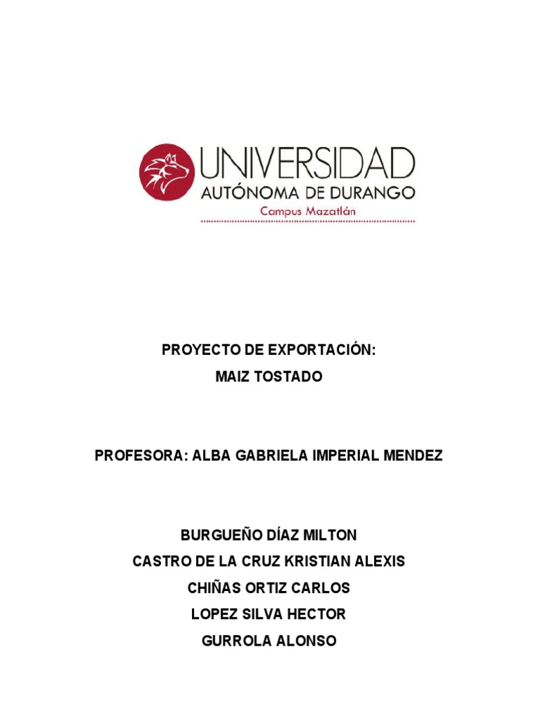 Maiz Tostado Correc I Ones | PDF | Negocios