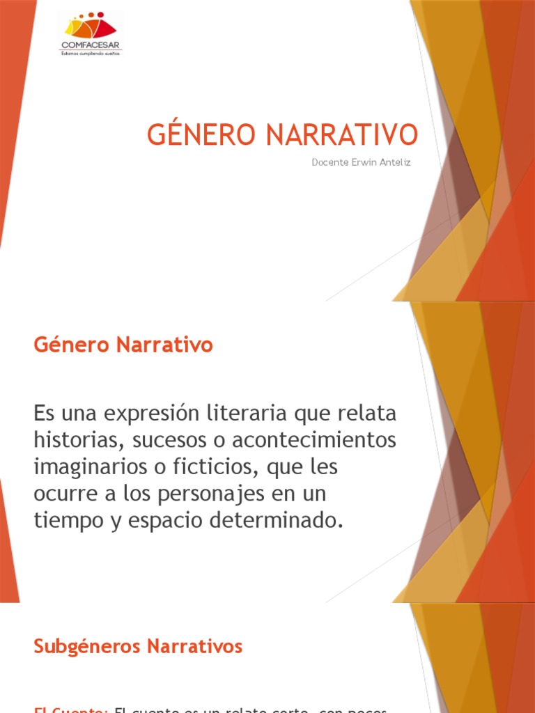 Genero Narrativo | PDF | Narración | Cuentos