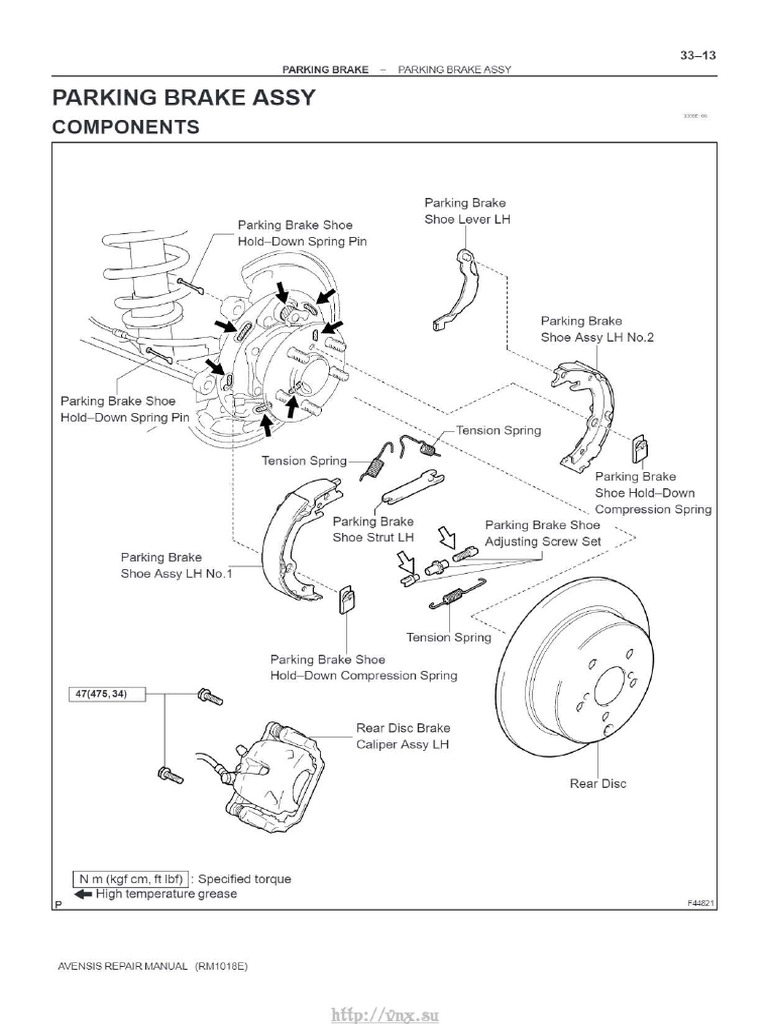 Toyota Avensis 03-09 Parking Brake | PDF