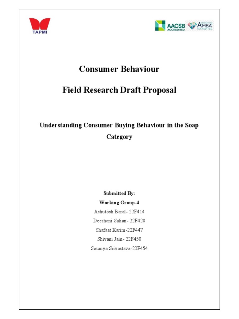 Consumer Behaviour - Sec-2 - Group-4 - Research Proposal | PDF | Behavior | Consumer Behaviour