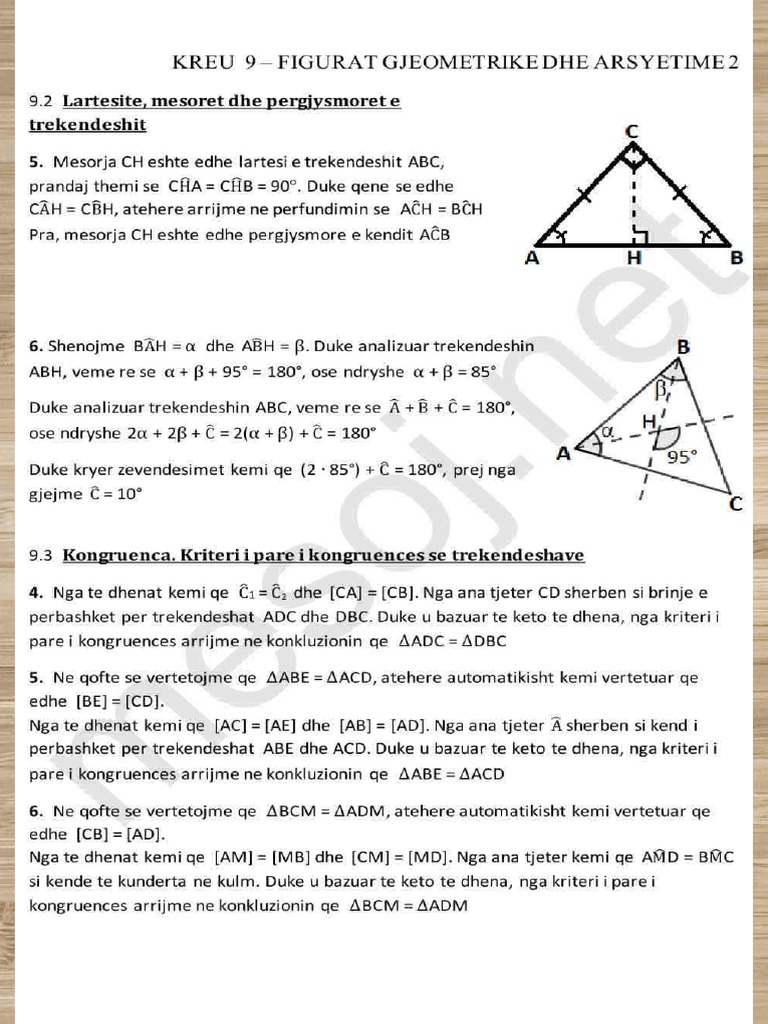 Matematika 8 Libri I Nxenesit (Ideart) - Zgjidhjet | PDF