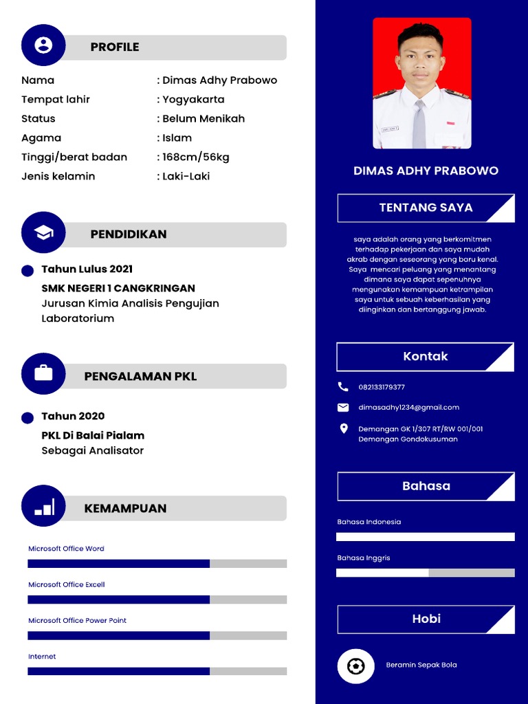 CV PDF - Dimas Adhy Prabowo | PDF
