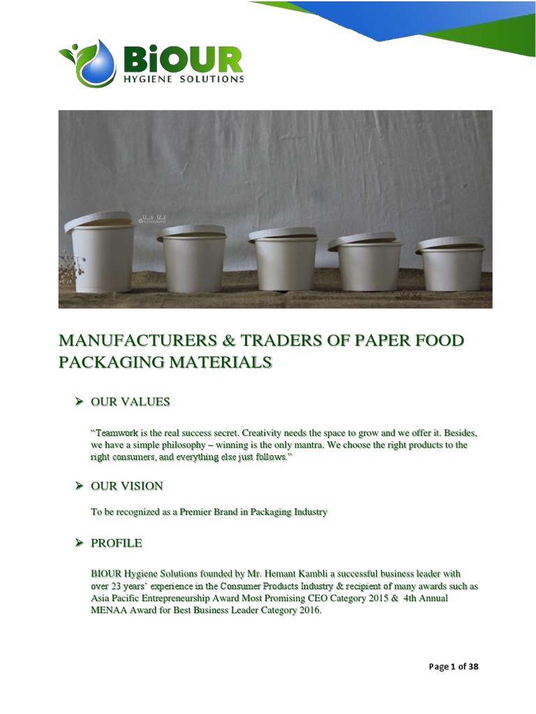 Biour Hygiene - Catalogue 2022 | PDF | Paper | Aluminium Foil