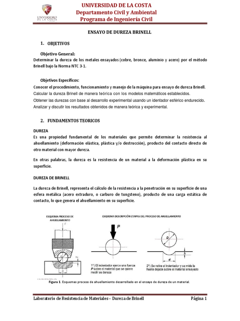 Guía - Lab Resistencia de Materiales - Dureza ACTUALIZADO | PDF ...