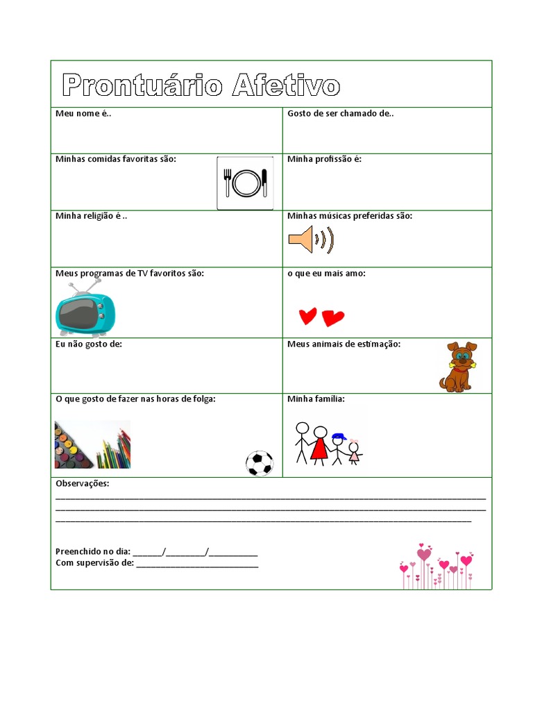 Prontuario Afetivo | PDF