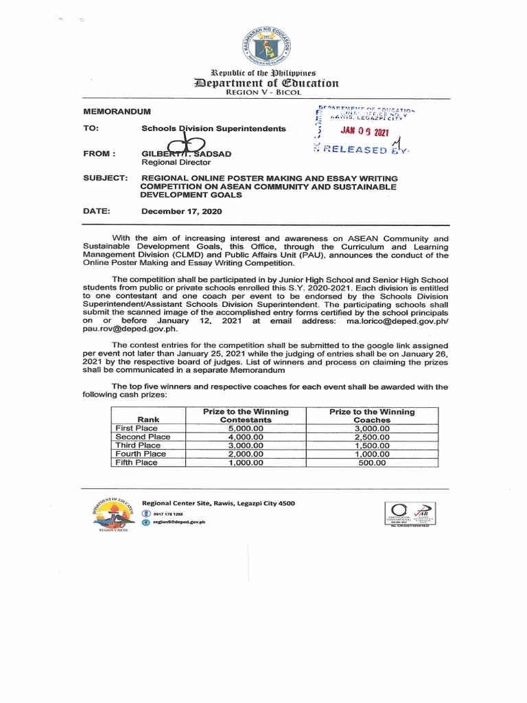 Memo Regional Online Poster Making and Essay Writing Competition On ...