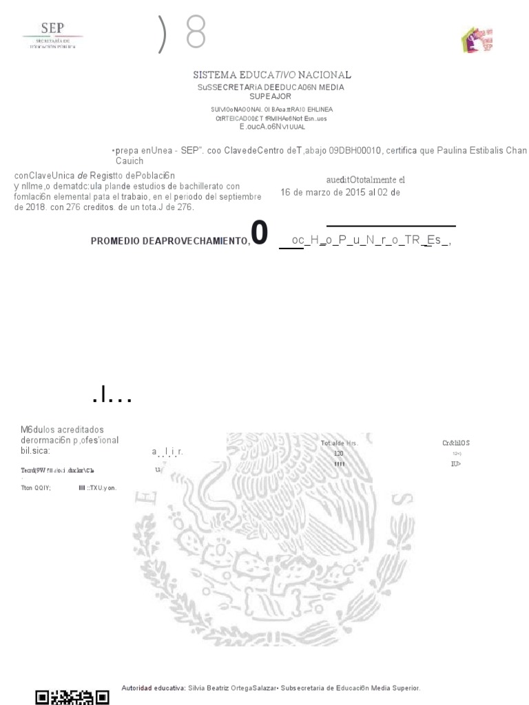 ¿Cómo Es El Certificado de Bachillerato Ceneval | PDF