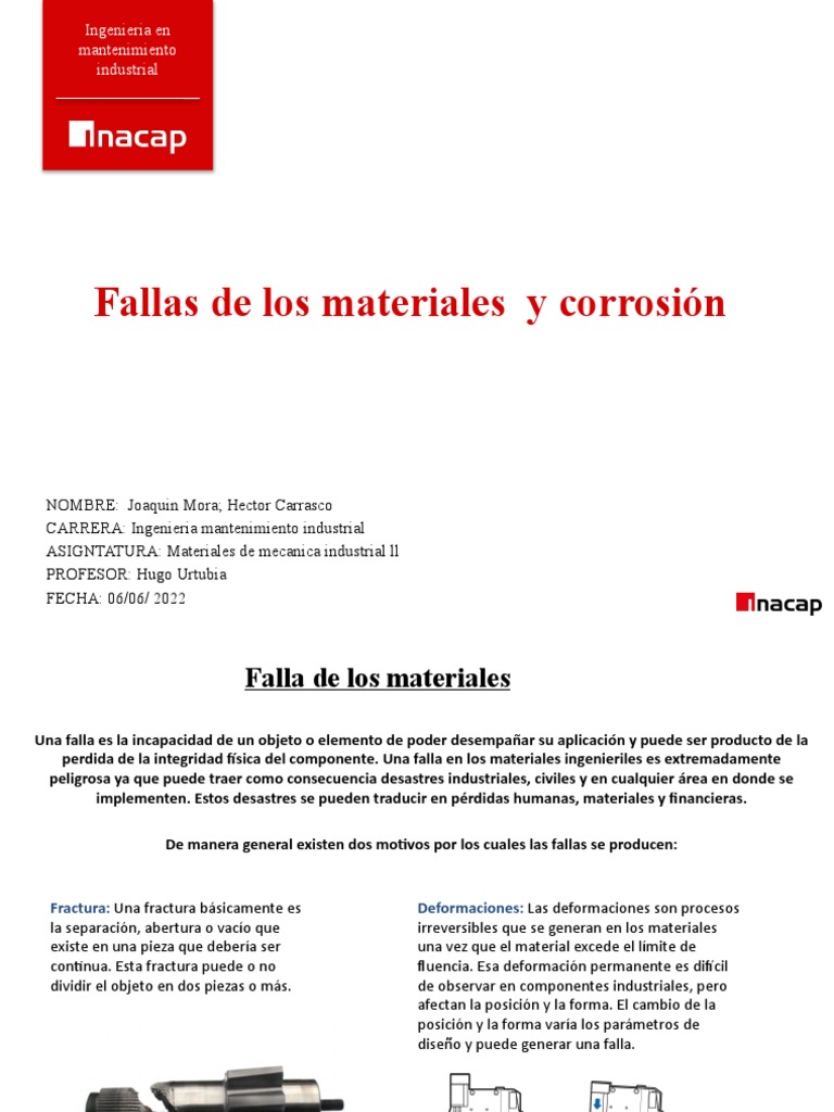 Fallas de Los Materiales y Corrosion | PDF | Fractura | Fatiga (material)