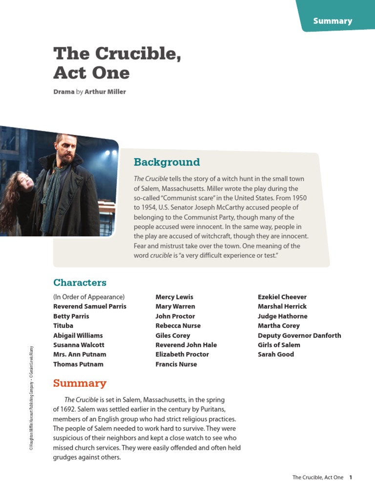 The Crucible Act 1 Adjusted Text | PDF