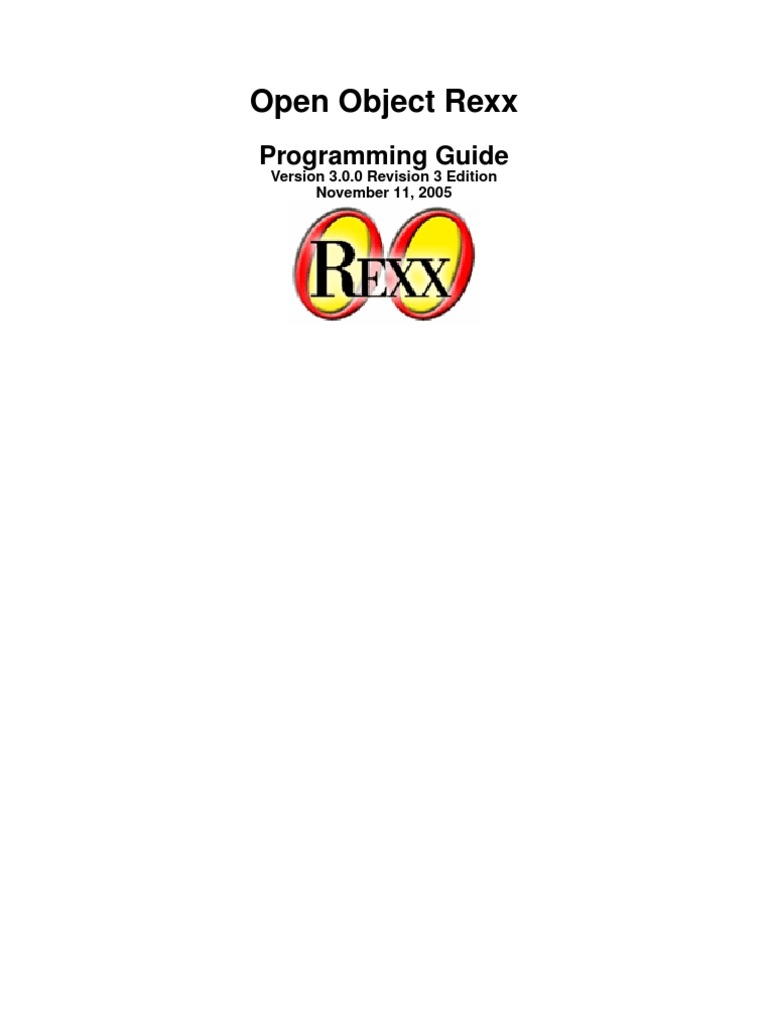 Open Object Rexx Programming Guide Pdf Class Computer Programming Inheritance Object 1061