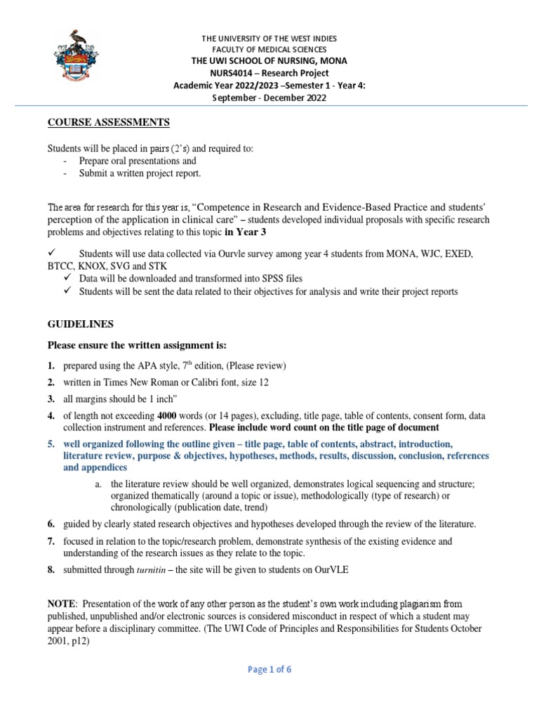 2022-NURS4014-Research Project Course Assessments | PDF | Data | Data Analysis