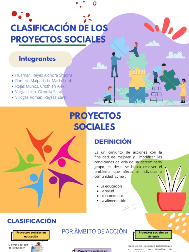 CLASIFICACIÓN DE PROYECTOS SOCIALES | PDF | Salud mental | Promoción de la salud