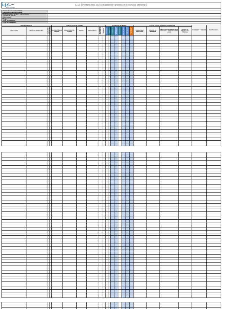 Matriz de Peligros y Valoración de Riesgos | PDF | Riesgo | Lesión
