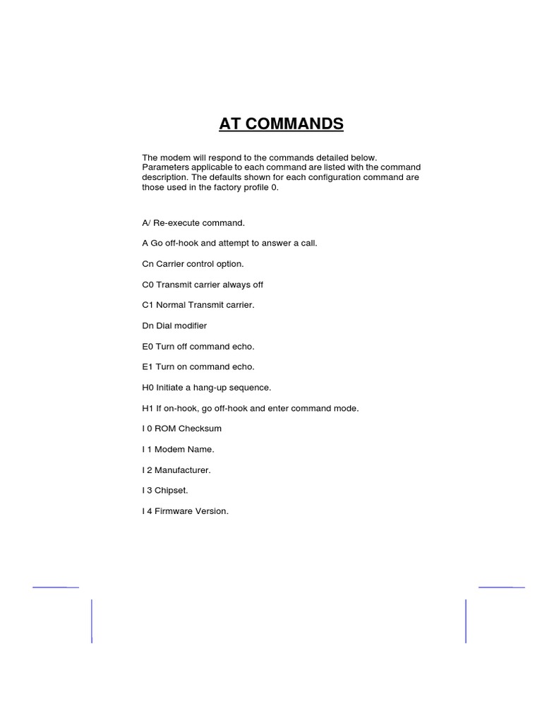 AT Command Manual | Download Free PDF | Modem | Telephony