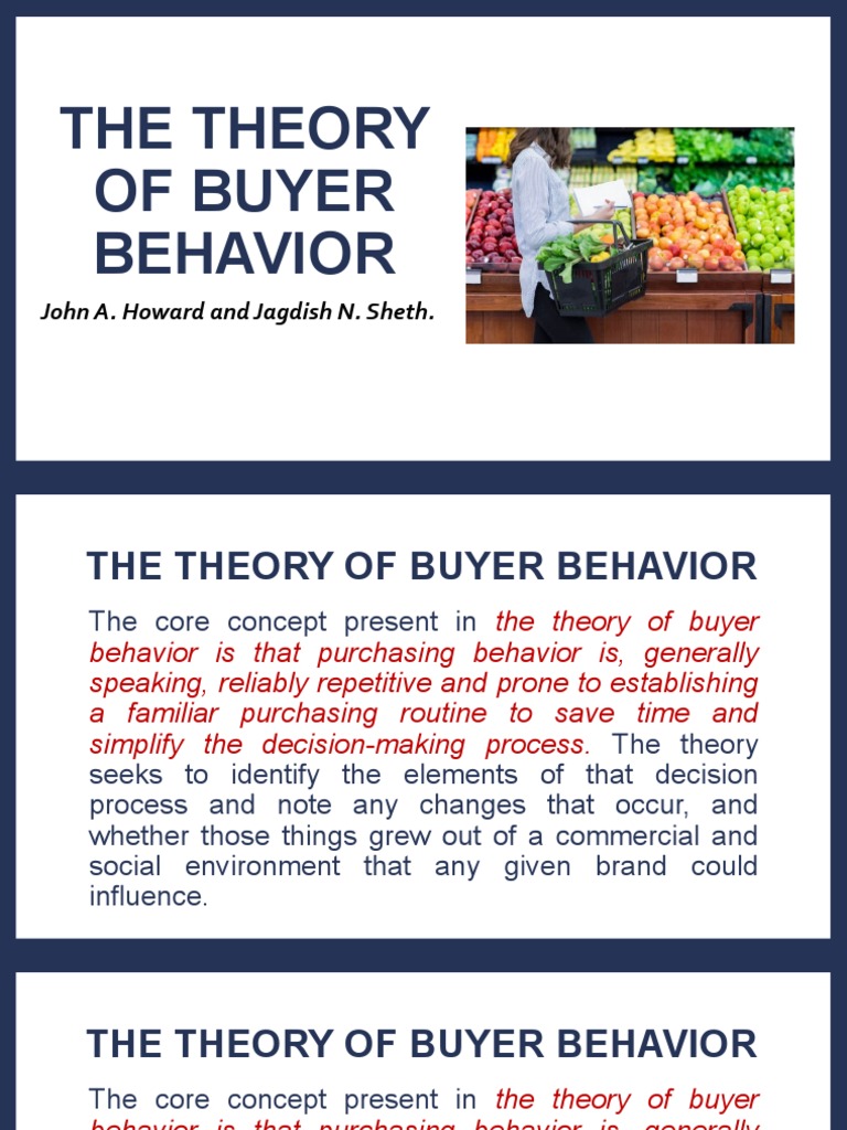 The Theory of Buyer Behavior | PDF