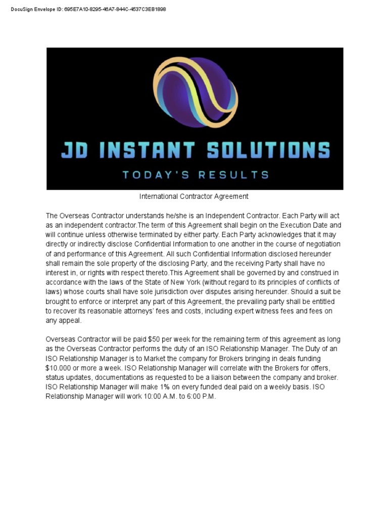 Complete With DocuSign JD Instant Solutions | PDF | Employment | Justice