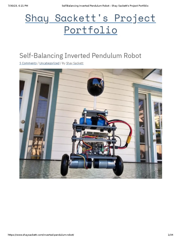 Self-Balancing Inverted Pendulum Robot | PDF | Laplace Transform ...