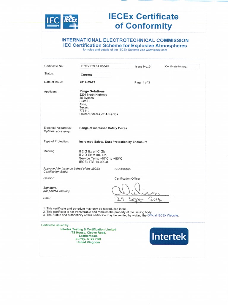 IECEx Certificate | PDF