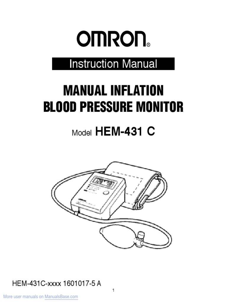 Manual Omron Healthcare HEM-431C | PDF