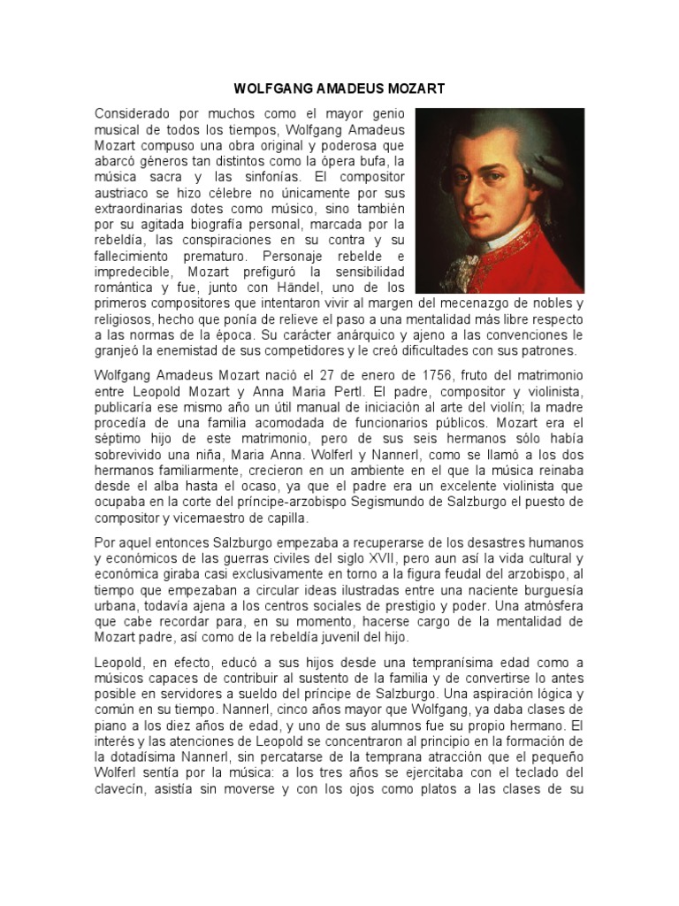 Mozart y Beethoven: Genios Musicales | PDF | Ludwig Van Beethoven | Wolfgang Amadeus Mozart