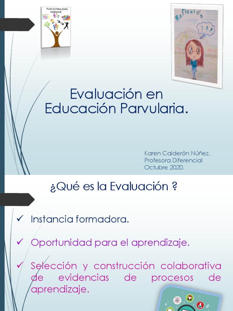 Evaluacion en Educacion Parvularia | PDF | Evaluación | Educación de la primera infancia