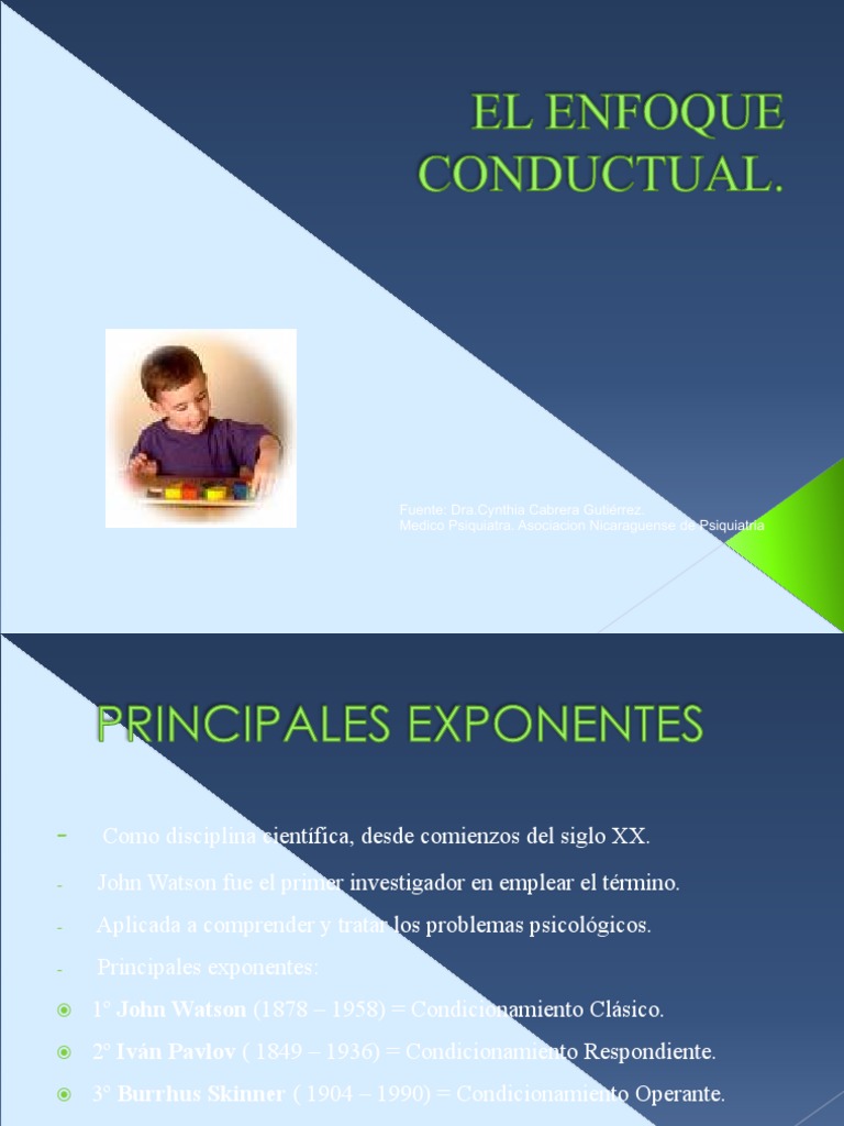 Enfoque Conductista Clase | PDF | Behaviorismo | Sicología