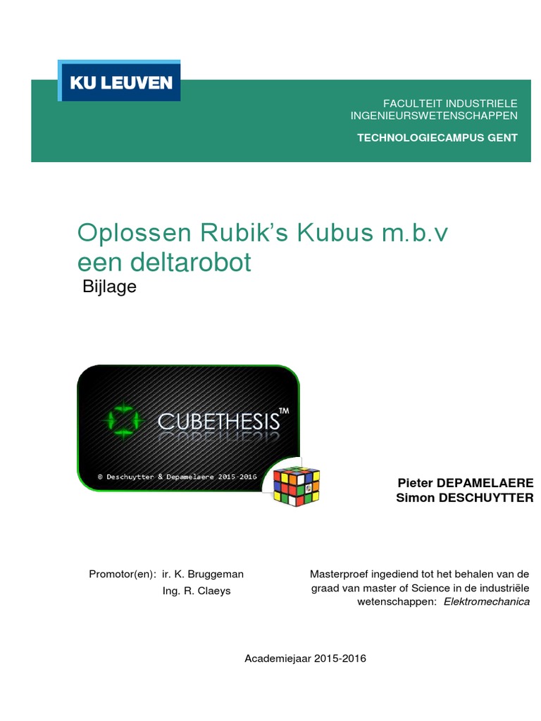 Attachments (2/2) To Solving A 3x3 Rubik's Cube With A Flexpicker / Delta Robot | PDF ...