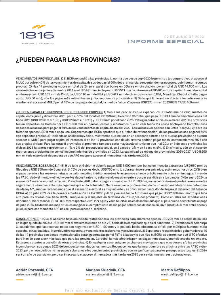 Reporte 1816 02 Junio 2023 | PDF