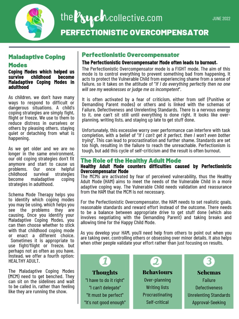 Schema Handout - Perfectionistic Overcomp | Download Free PDF ...
