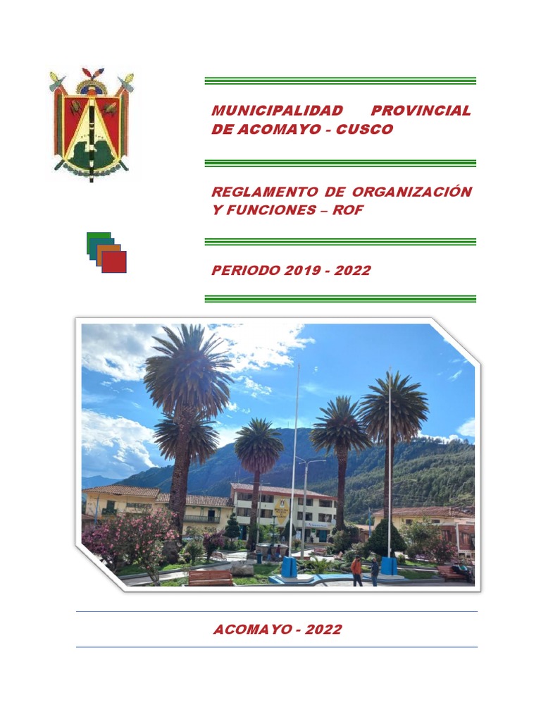 Rof Muni Acomayo | PDF | Alcalde | Gobierno local